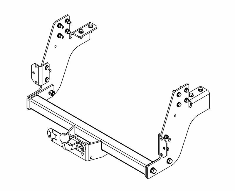 Фаркоп AvtoS для ГАЗ 33104 валдай (2010-) с универсальной электрикой и сертификатом в комплекте, арт.(GAZ-13+electr)