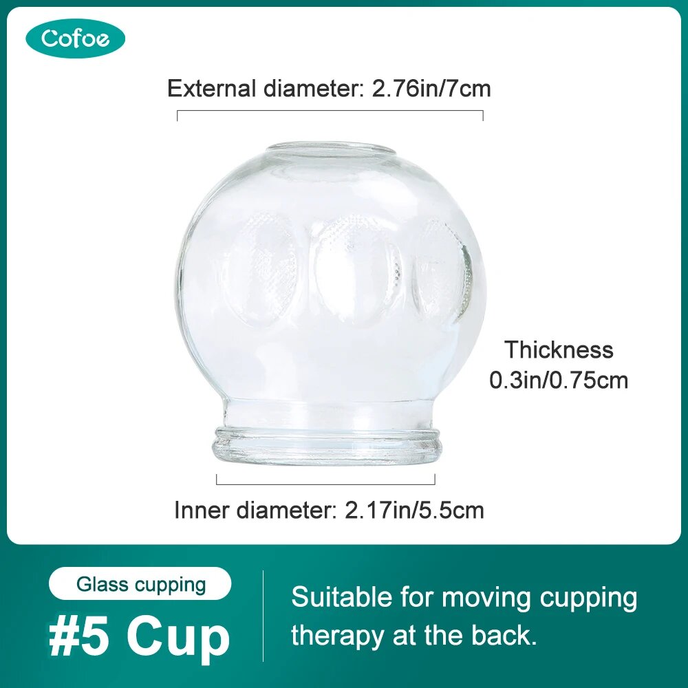 Банки для вакуумной терапии Cofoe, Цвет: E, #5 Cup