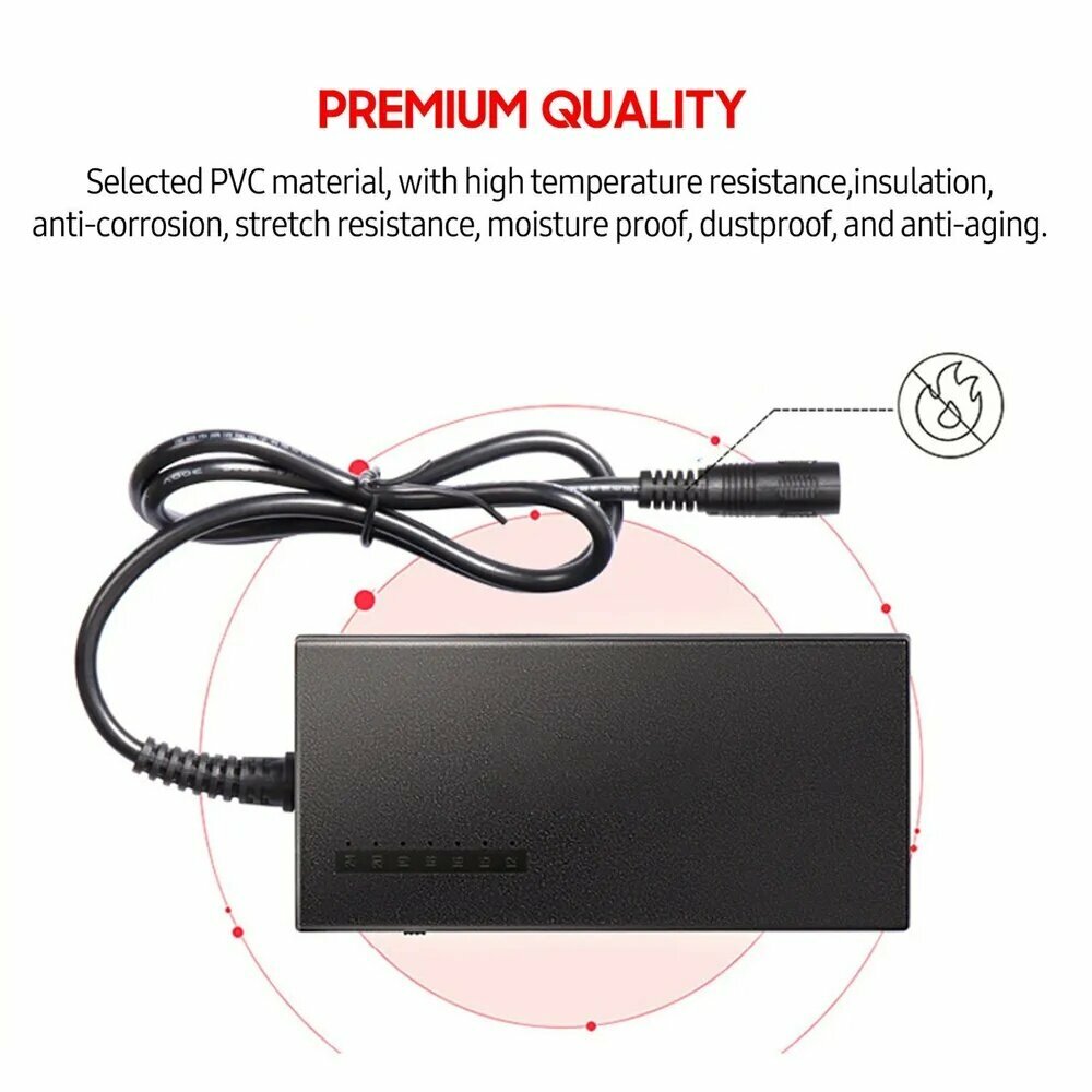 7-скоростной регулируемый блок питания, универсальный регулятор скорости, зарядное устройство 110-240В, черный, евростандарт, ZR-200W