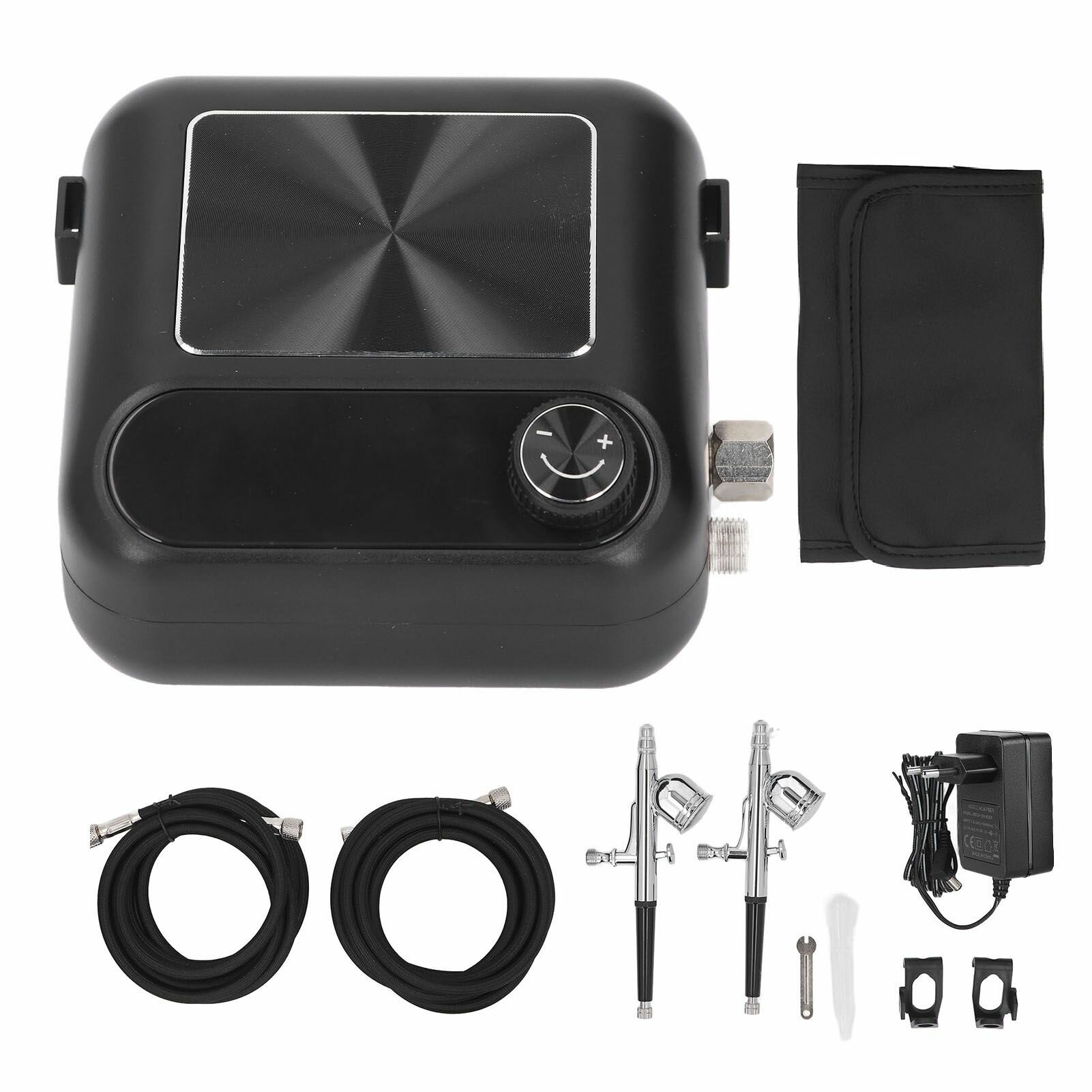 Компактный компрессор с краскопультом, для моделей и аэрографии