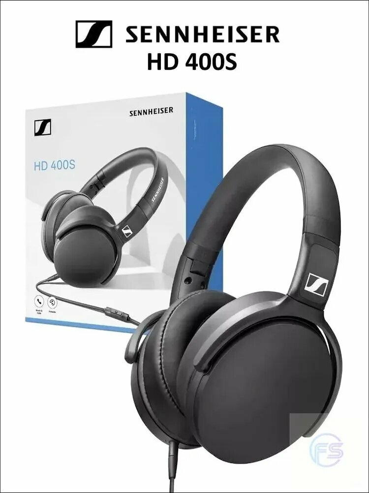 Наушники проводные с микрофоном Sennheiser HD 400S, 3.5 мм, черный