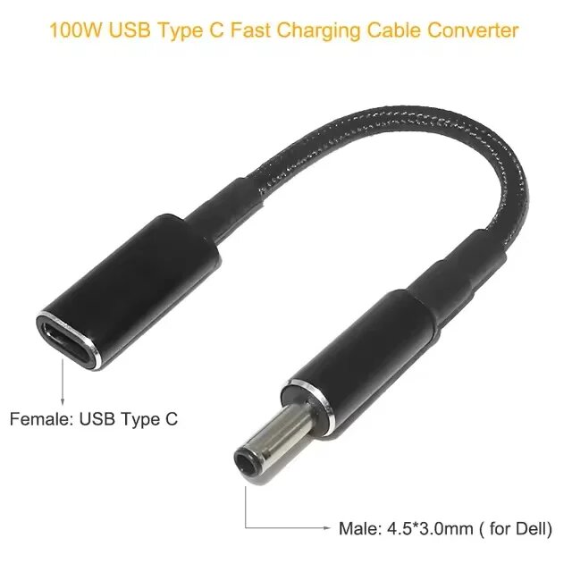 100Вт USB-C кабель для Dell 4.5x3.0mm