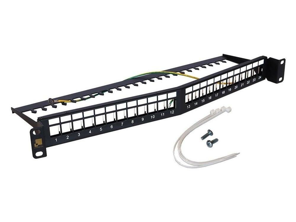 Патч-панель наборная Lanmaster LAN-PPAR24OK-STP 19 1U 24xRJ45 STP