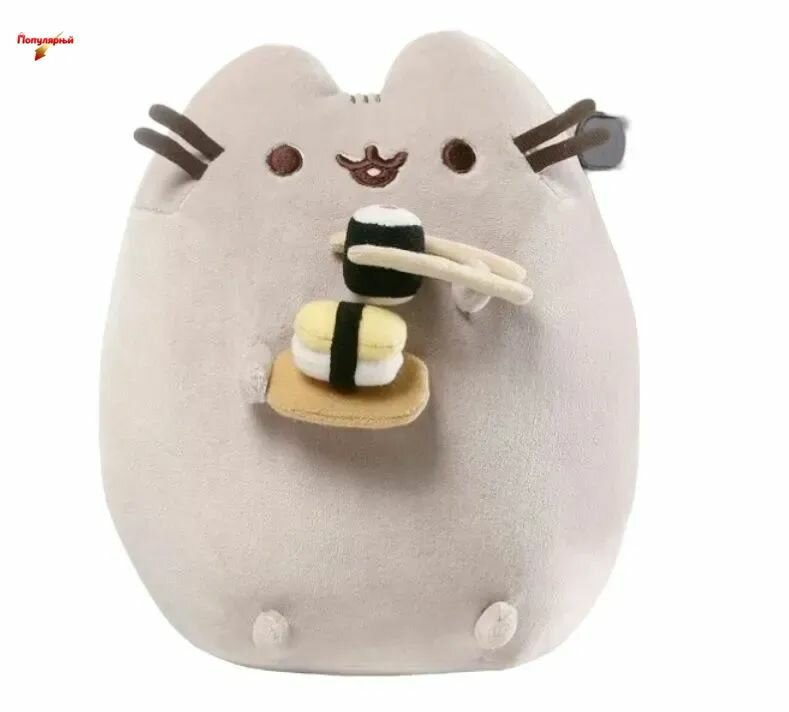 Мягкая игрушка "PUSHEEN THE CAT" ("Кот Пушин") с роллом