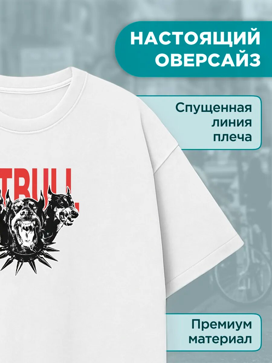 Футболка PRINTSHOT, 1 шт., размер L, белый — фото 1