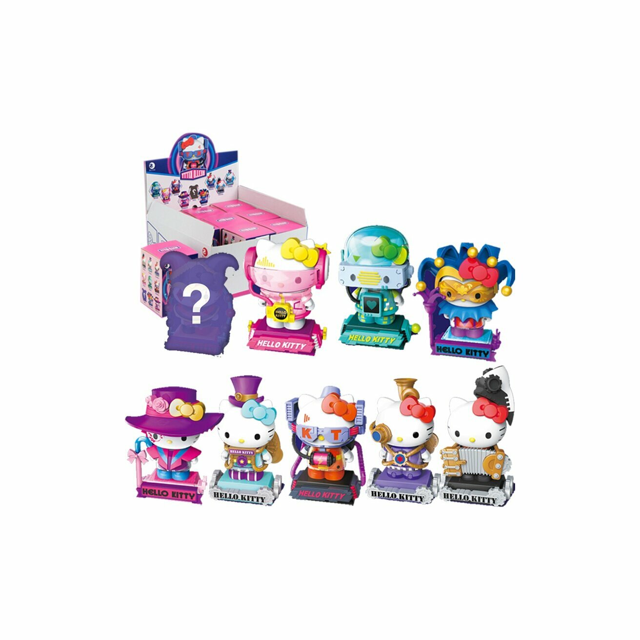 Набор упаковочных коробок унисекс Tide Rising Anime x Hello Kitty Sanrio Series Time Travel Doll, Full Box 9 шт.