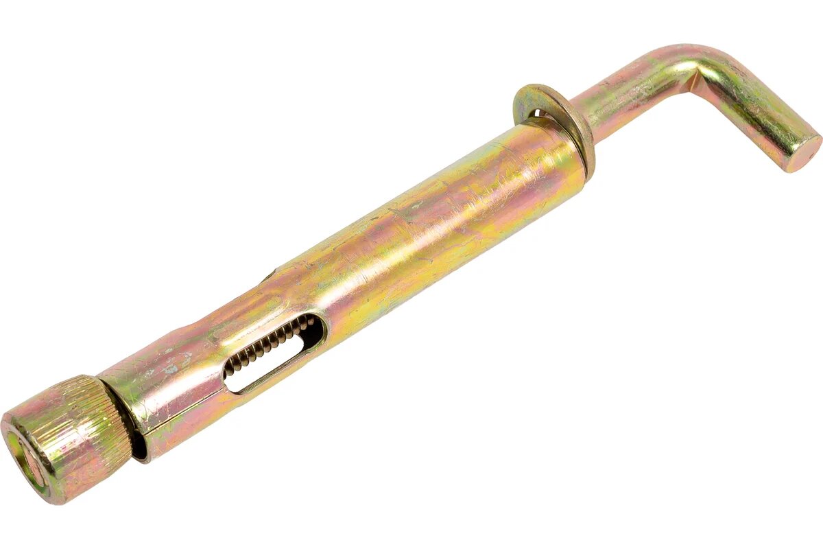 Анкер костыль креп‑комп 20х130 из углеродистой стали с желтопассивированным покрытием для крепления навесного оборудования в бетон, кирпич и камень