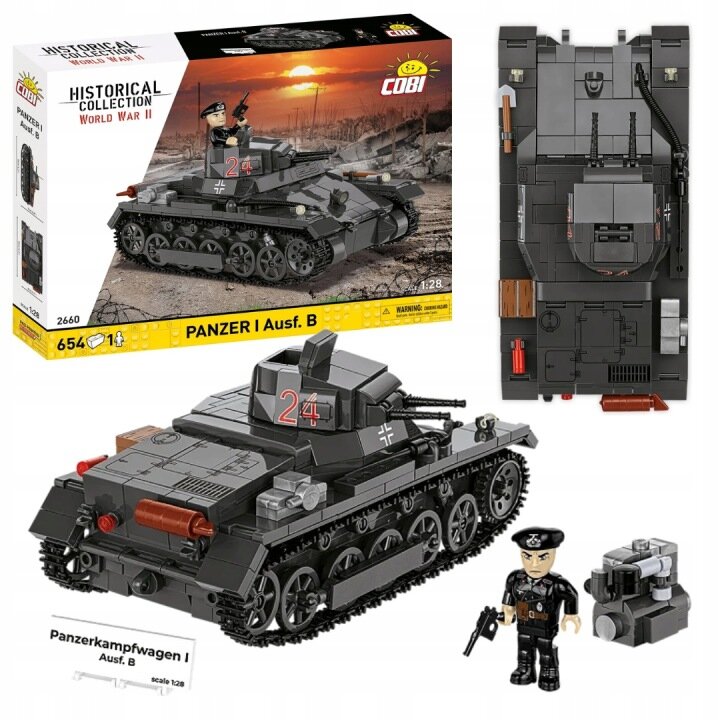 Конструктор Cobi Historical Collection World War II - Panzer I Ausf. B+ фигурка, 654 эл. - 2660