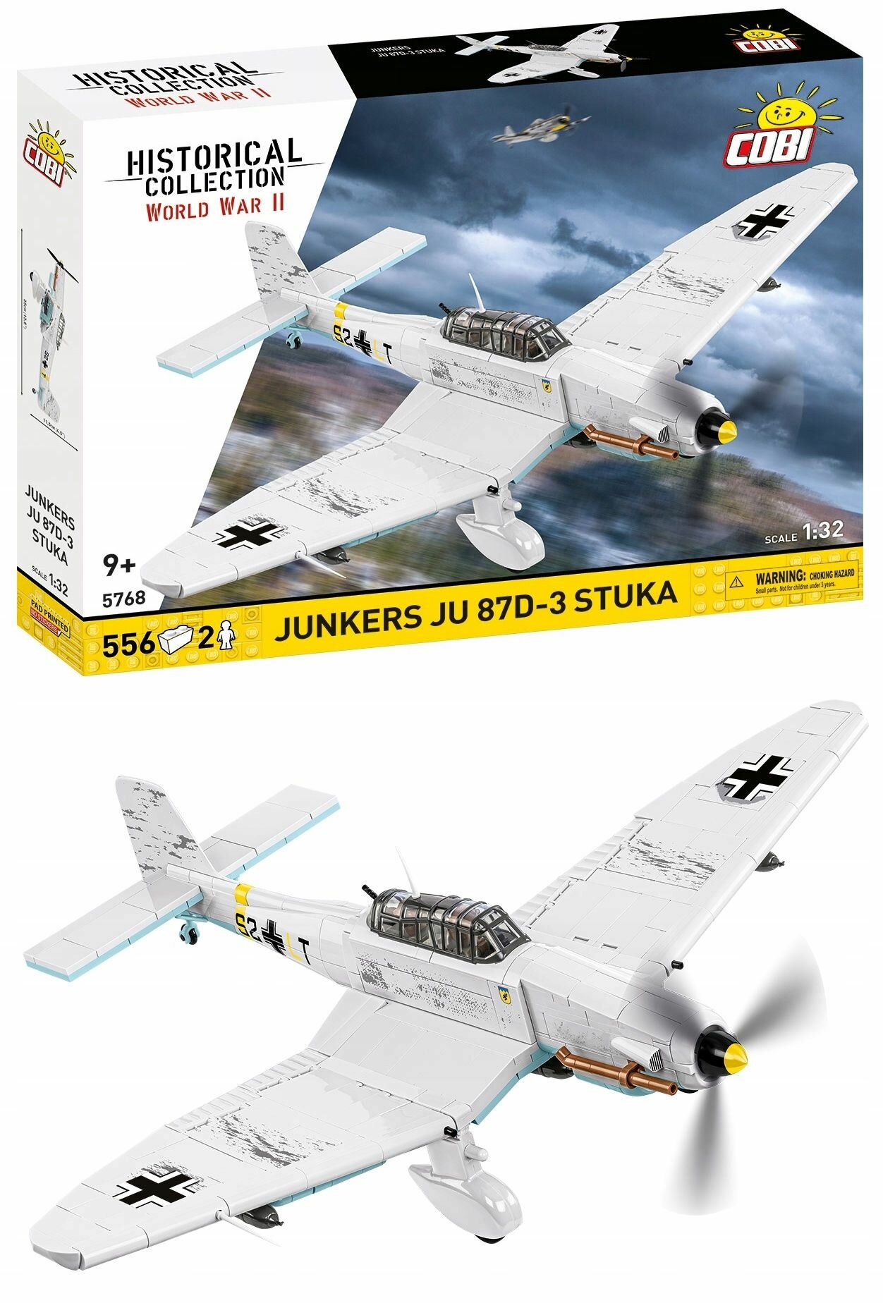 Конструктор Cobi Historical Collection World War II - Бомбардировщик Junkers Ju 87G-2 Stuka + фигурки, 556 эл. - 5768