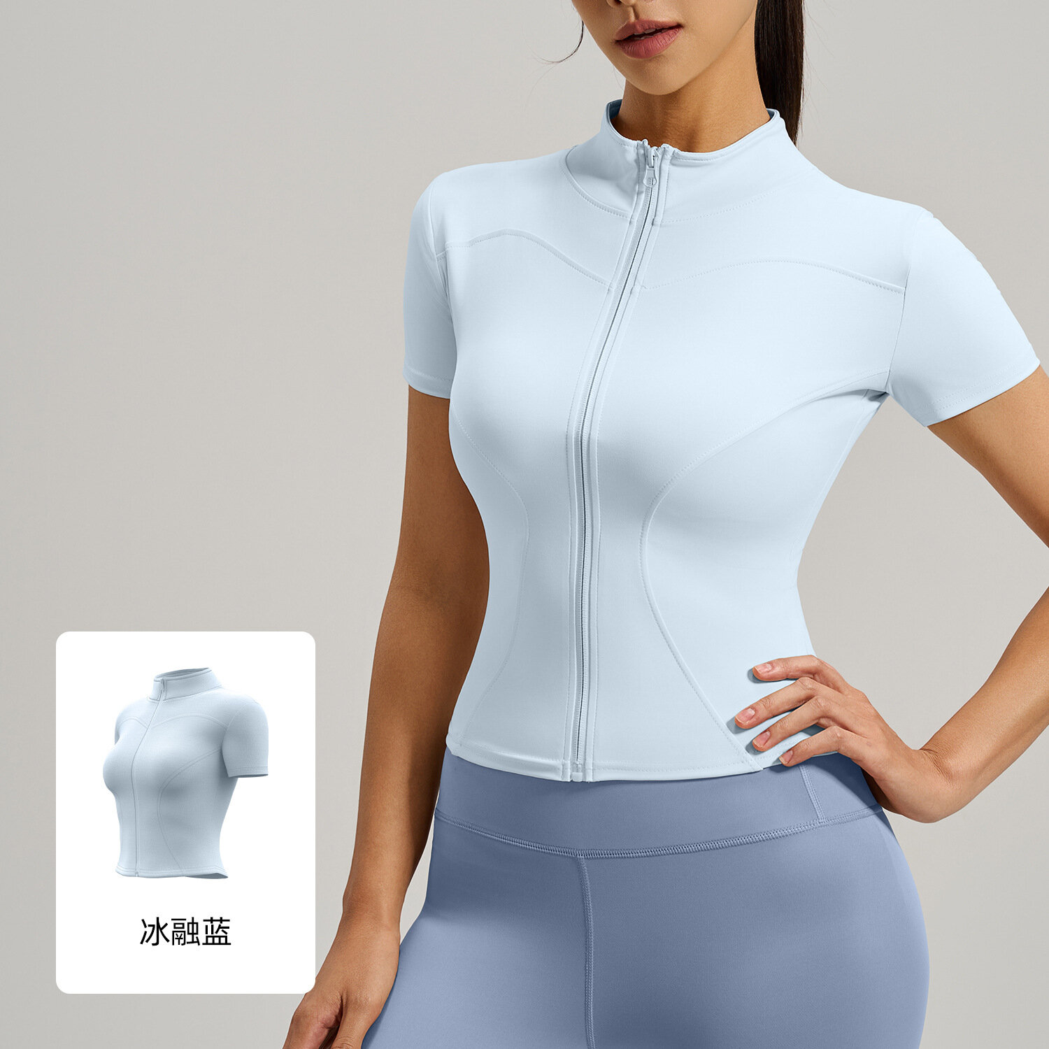 Женская высокоэластичная йога-куртка Juyitang, облегающая футболка для бега, спортивная футболка с коротким рукавом для фитнеса с эффектом "второй кожи".