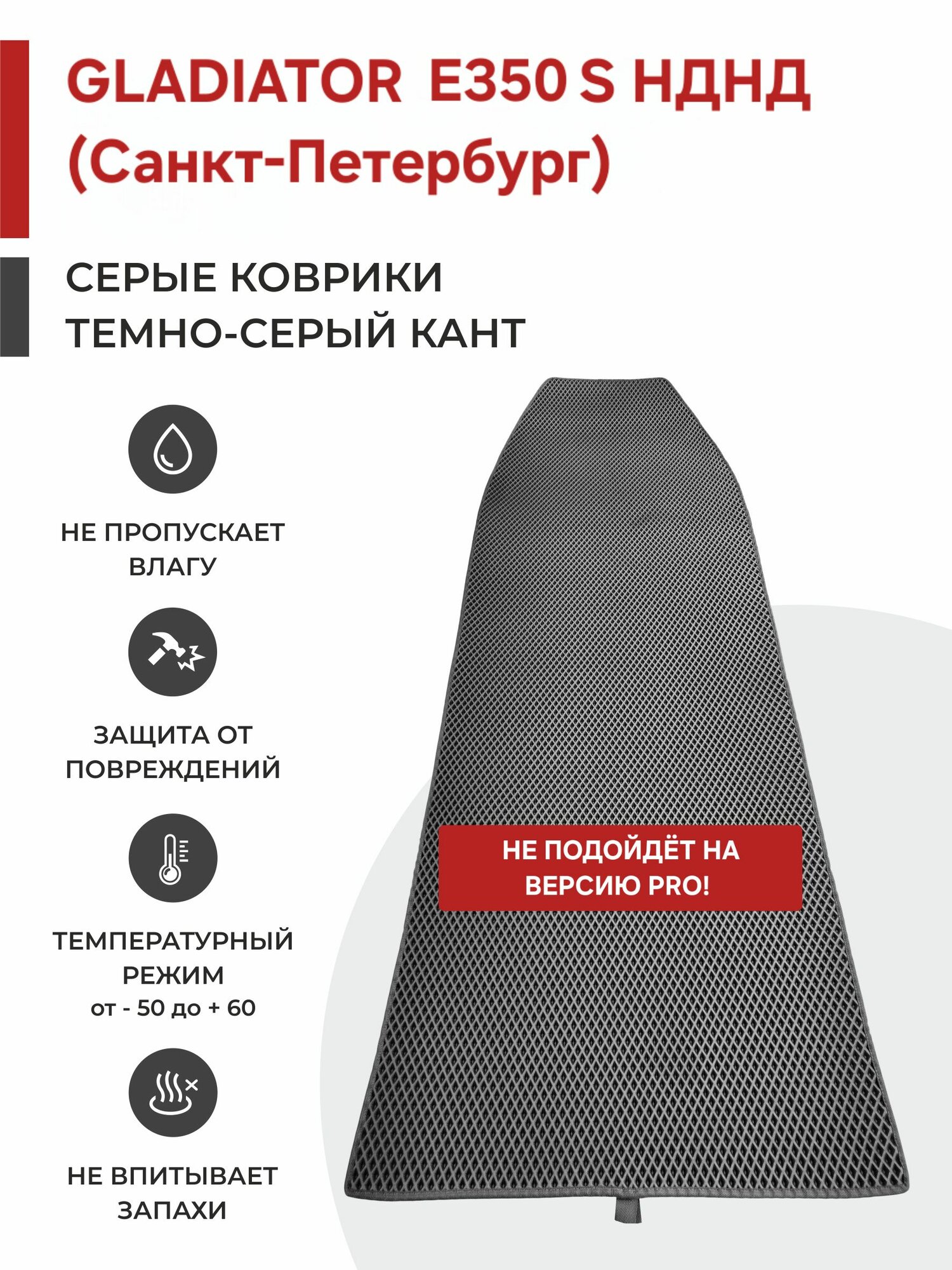 EVA коврик в лодку ПВХ Gladiator E350 S НДНД (Санкт-Петербург) 263*84