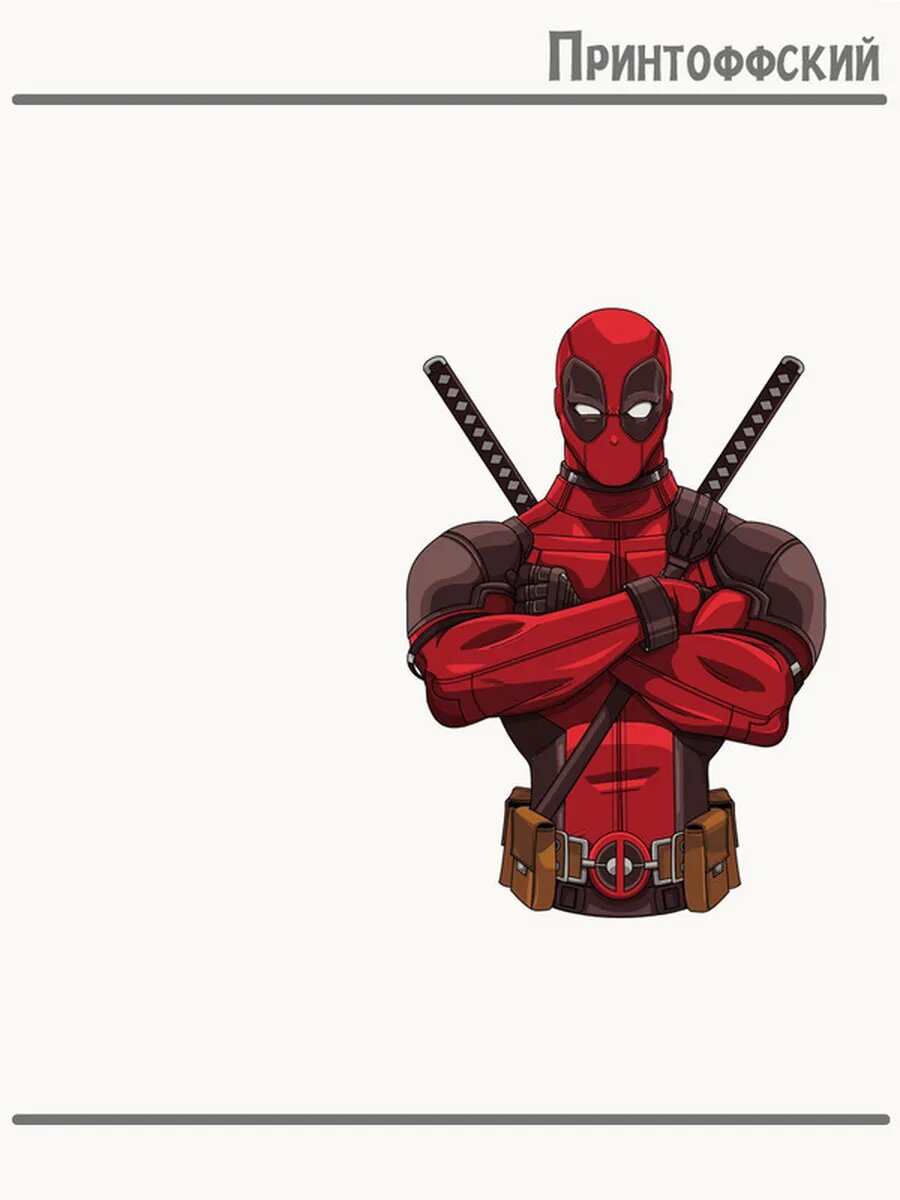 Термонаклейка для одежды и аксессуаров DTF-печать дедпул deadpool
