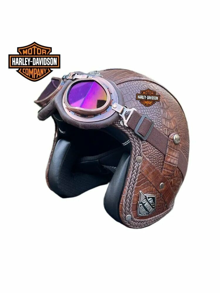 Harley-Davidson Мотошлем, цвет: зеркальный, размер: XXL