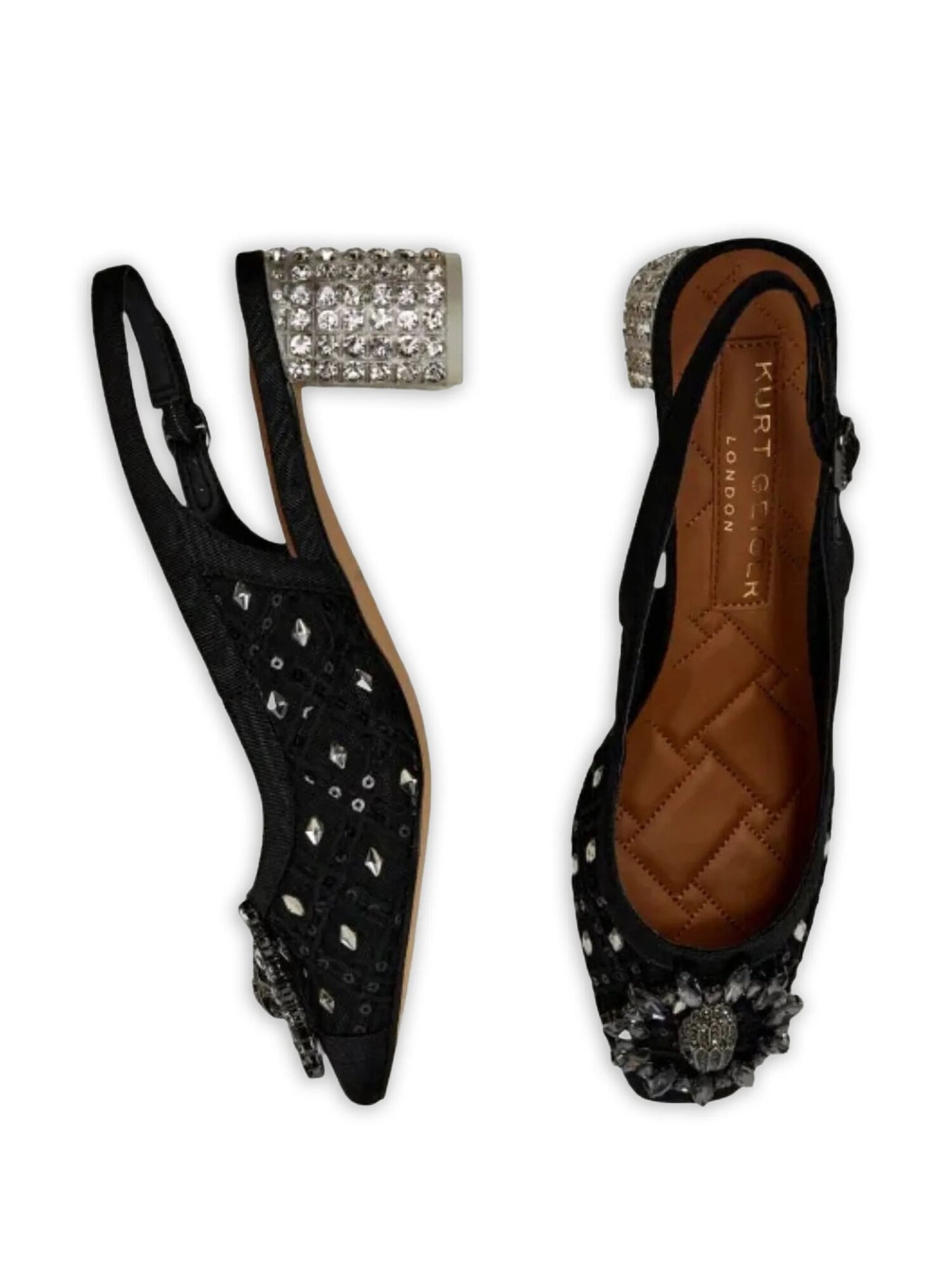 Туфли KURT GEIGER Embellished polka-dot pumps, размер 36, black/black — фото 1