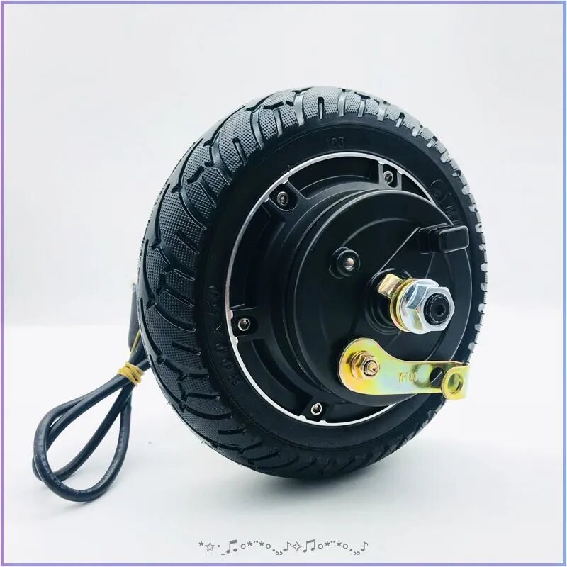 Мотор-колесо 8 дюймов 200x50мм для гироскутера и моноколеса 350W Черный