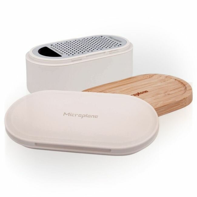 Терка Microplane Container Grater Cashmere/Bamboo с контейнером MP-34300