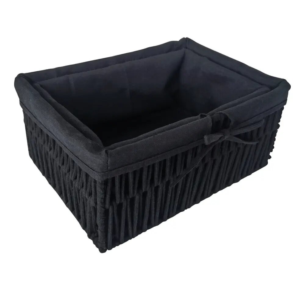 Корзина для хранения SpacEO Kub черный 34x24x15 см и 30x20x13 см из полиэстера