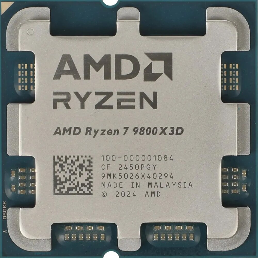Процессор CPU AMD Ryzen 7 9800X3D OEM (100-000001084)Granite Ridge, 4nm, C8/T16, Base 4,7GHz, Turbo 5,2GHz, GPU Radeon Graphics, L3 96Mb, TDP 120W, SAM5