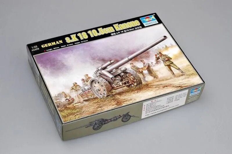 Trumpeter 1/35 02305 Немецкий 10.5см s.K 18 Kanone Танки, масштаб 1:35