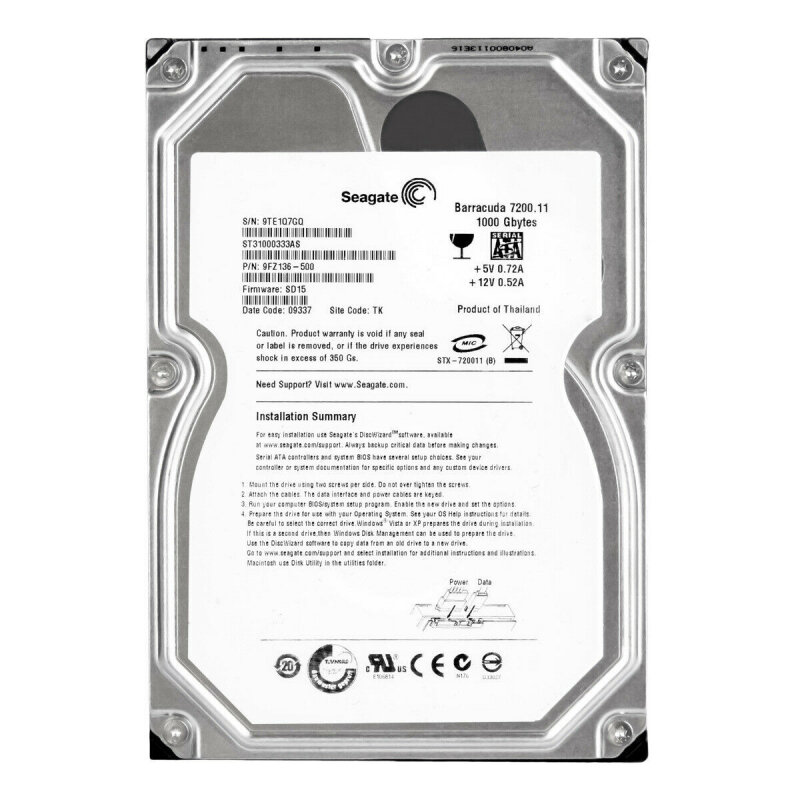 Жесткий диск Seagate ST31000333AS 1Tb SATAII 3,5" HDD