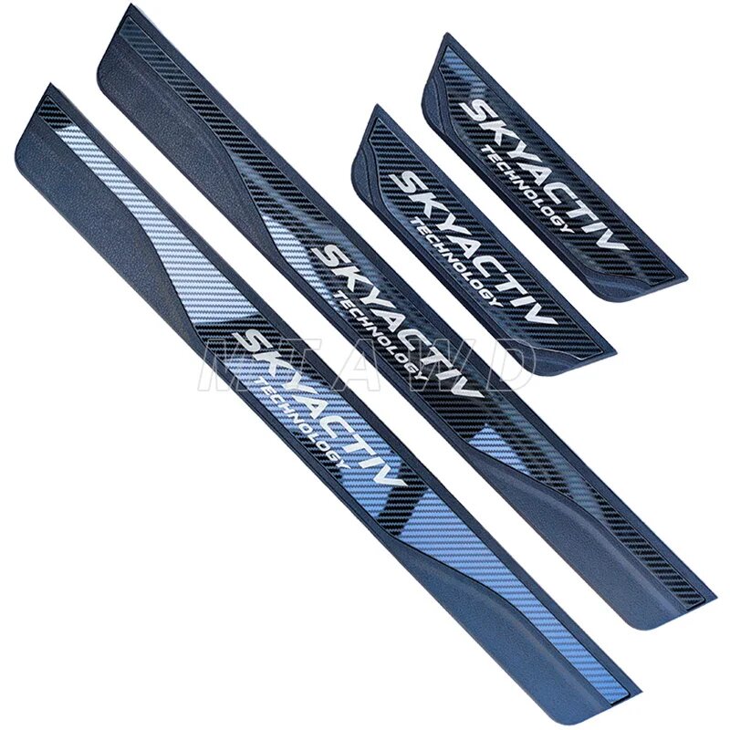 Аксессуар для Mazda CX-5 KE KF CX5 2012-2022 2023 2024 Накладка на порог из Carbon Sky Tech Logo
