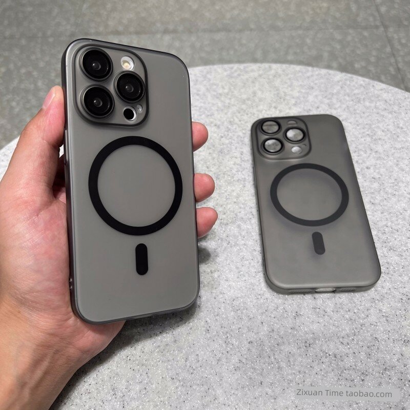 MagSafe магнитный чехол из твердого пластика для Xiaomi 17 Pro Max матовый черный с полным покрытием объектива