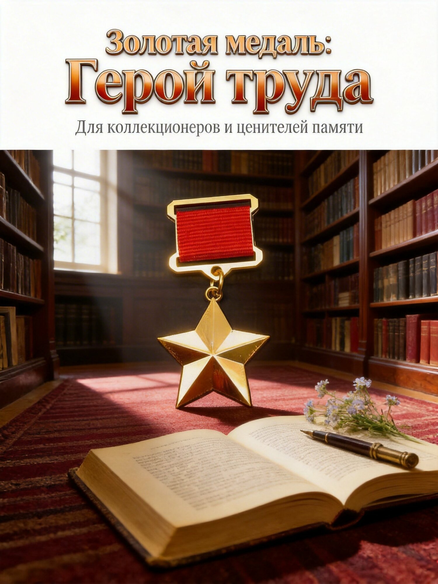Золотая медаль Герой труда, коллекционный памятный значок для увековечения памяти 30x30 мм на булавке, сплав, розовый белый