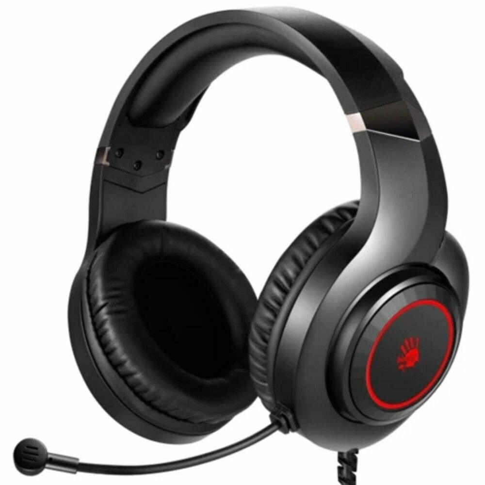 A4Tech Наушники с микрофоном Bloody G220 черный 2м мониторные оголовье G220 AUX3.5 - 4PIN + USB