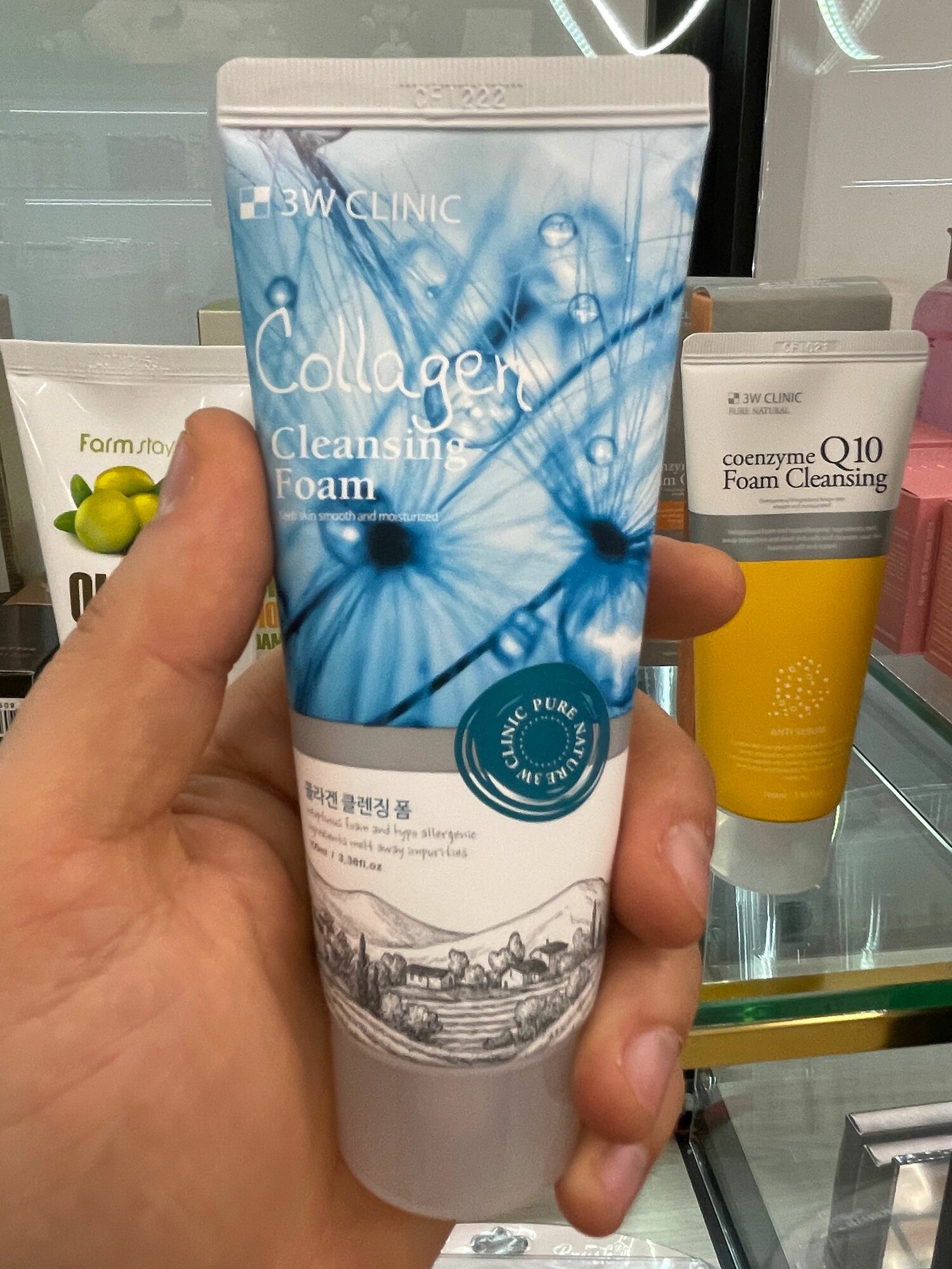 Collagen Cleansing Foam 3W Clinic корейский очищающая пенка для лица