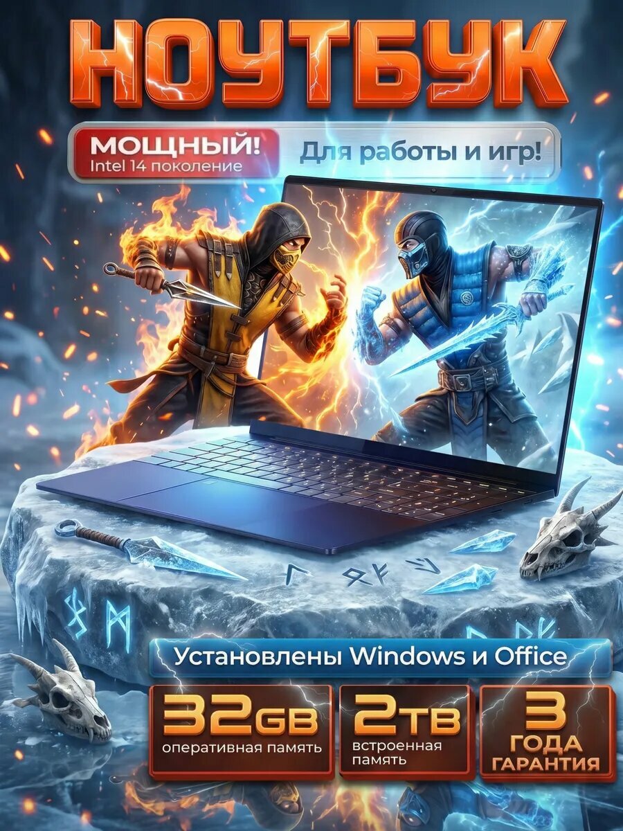 Ноутбук HiGH TECH R874 Intel H-Series RAM 32GB / SSD 2048GB