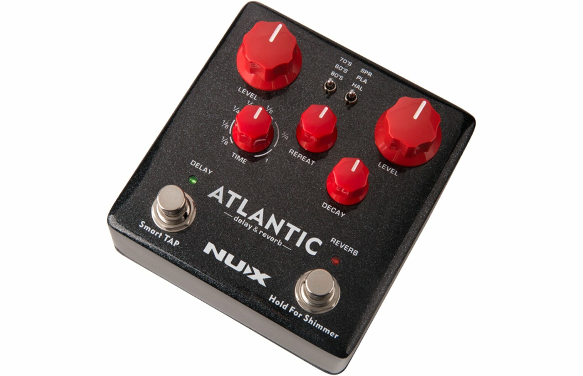 Педаль эффектов NUX "Atlantic Delay & Reverb", цифровая, черная