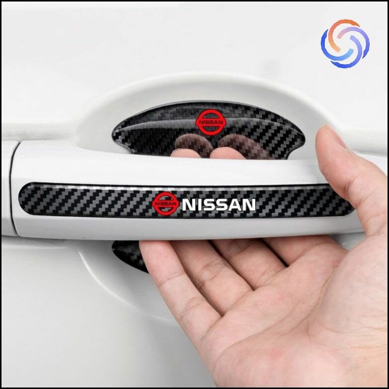 Наклейка на ручку авто Nissan — антивандальная утолщённая карбоновая защита ручки, подходит для Patrol/Tiida/Juke