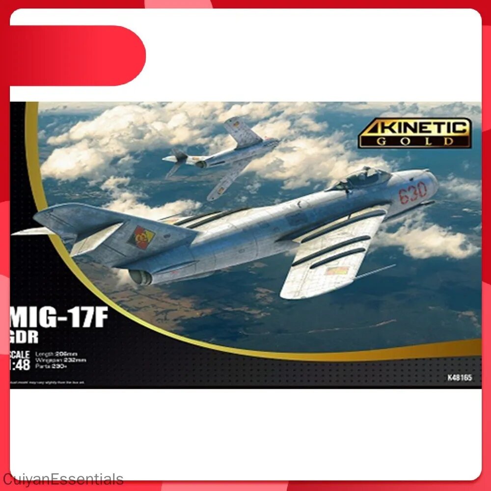 Kinetic 1/48 МиГ-17F ГДР Сборная модель самолёта, масштаб 1:48, пластик