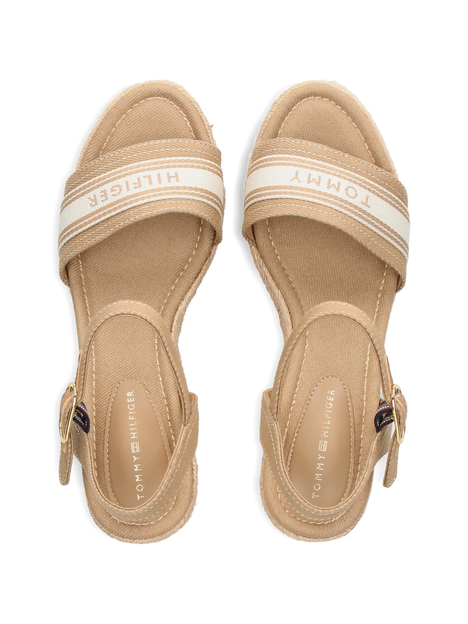 Эспадрильи TOMMY HILFIGER Logo-strap wedge espadrilles, размер 40 EU, разноцветный — фото 1