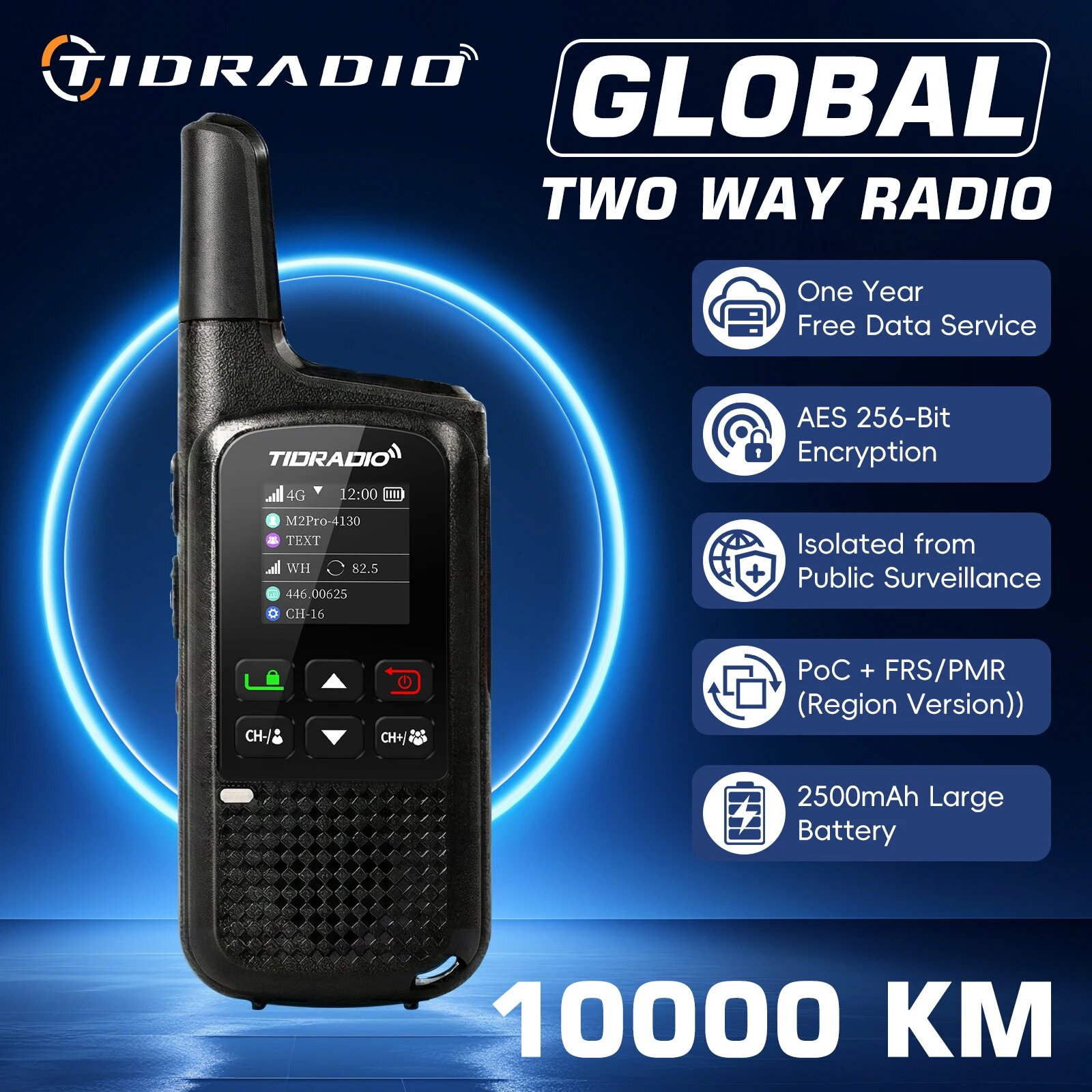 TIDRADIO G25 рация PoC, цвет 1Pack M2Pro