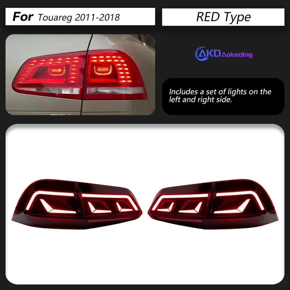Фаркоп AKD для VW Touareg LED фара задняя 2011-2018 Touareg противотуманная стоп-сигнал поворотный автомобильные аксессуары