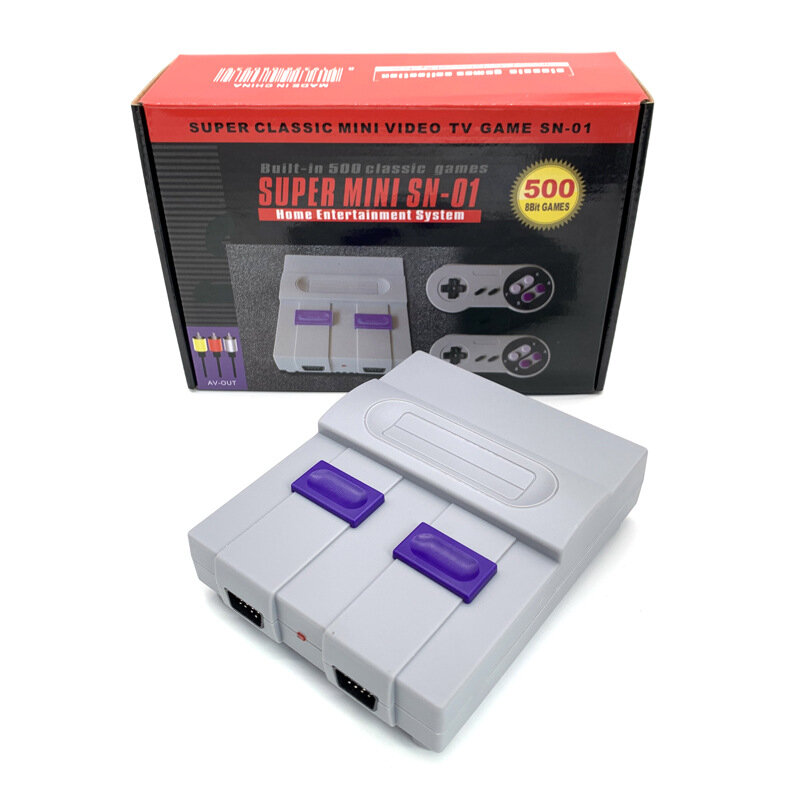 Прямо от производителя: модель SNES500 со встроенными играми, 8-битная ретро-классическая мини-консоль для ТВ с играми NES и FC.
