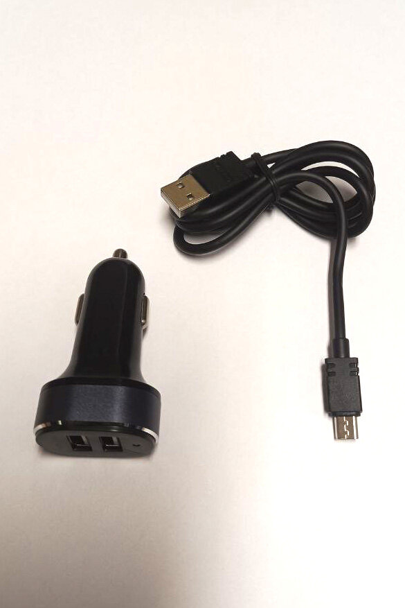 Автомобильное Зарядное Устройство BYZ-D13m, АЗУ с кабелем Micro USB, Белый — фото 1