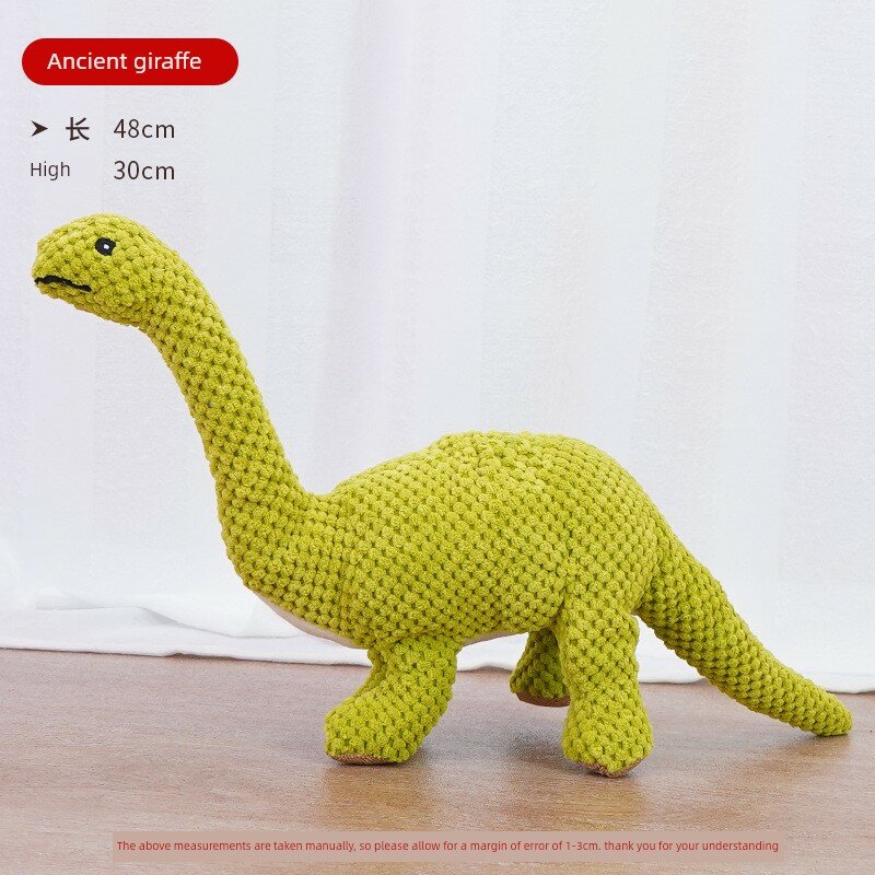 Плюшевая звуковая игрушка для мелких собак - Дракон с длинной шеей, подходит для щенков и мини-пород, таких как