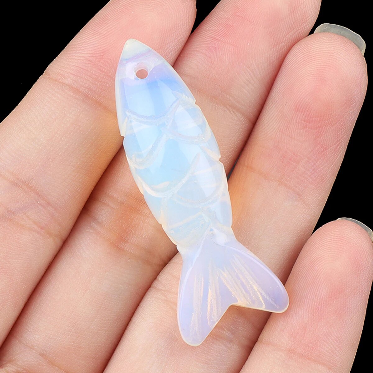 Фигурки рыбки из розового кварца и аметиста Opal Stone