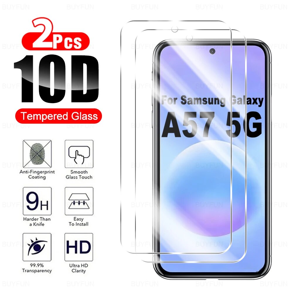 Защитная пленка Samsung Galaxy A57 5G, закаленное стекло, 2 шт.