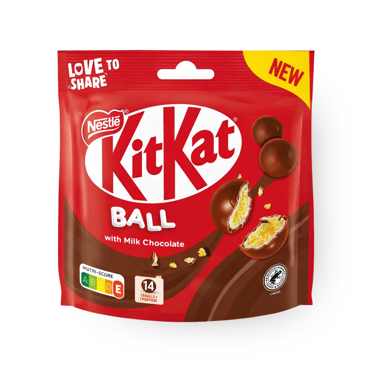 Шарики хрустящие KitKat Ball с молочным шоколадом, 140 г, 1 упаковка