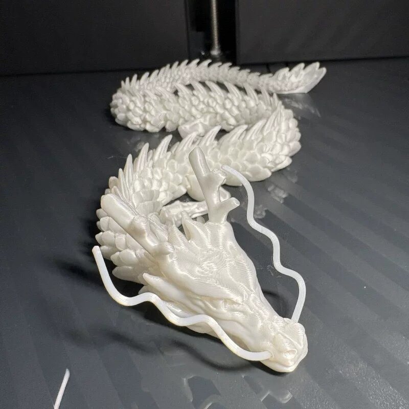 3D-печатная игрушка-дракон, реалистичный китайский дракон с подвижными суставами, украшение для аквариума, подарок. 60