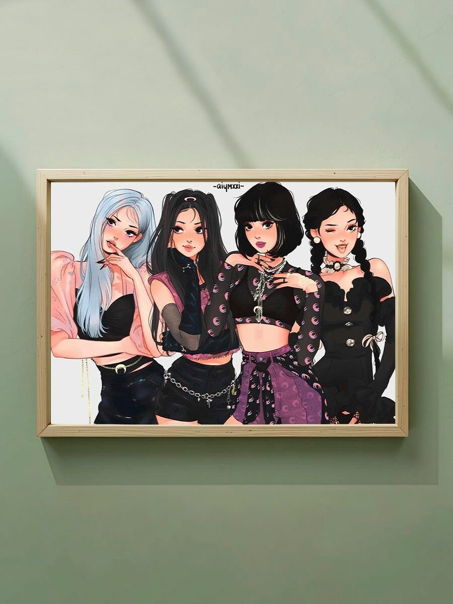 Постер, плакат на стену "Blackpink K-pop Гёрл-Группа" 42Х29,7см (А3)