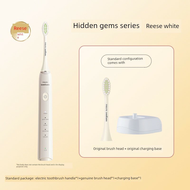 Philips HX2471 Соник Электрическая Зубная Щетка Перезаряжаемая Мягкие Щетинки Для Взрослых Рисовый Белый Цвет