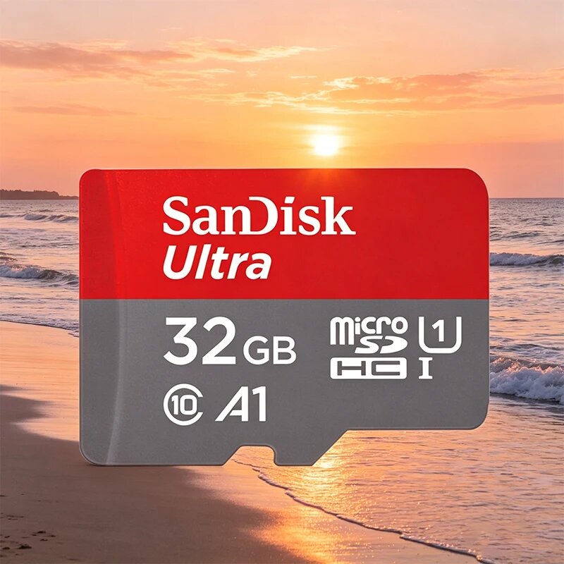Карта памяти Sandisk Ultra Micro TF SD 128GB 32GB 64GB 256GB, флеш-карта SD/TF, карта памяти miniSD 32, 64, 128 ГБ для телефона