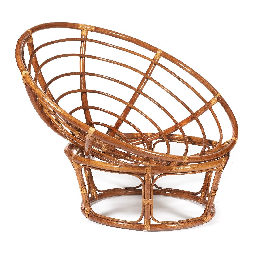 Кресло садовое без подушки TetChair, натуральный ротанг, орех