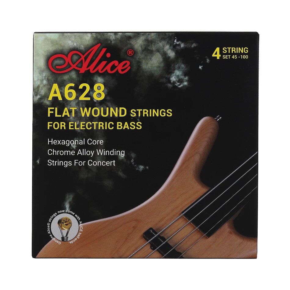 Струны для бас-гитары Alice A628 Flat Wound 045-100
