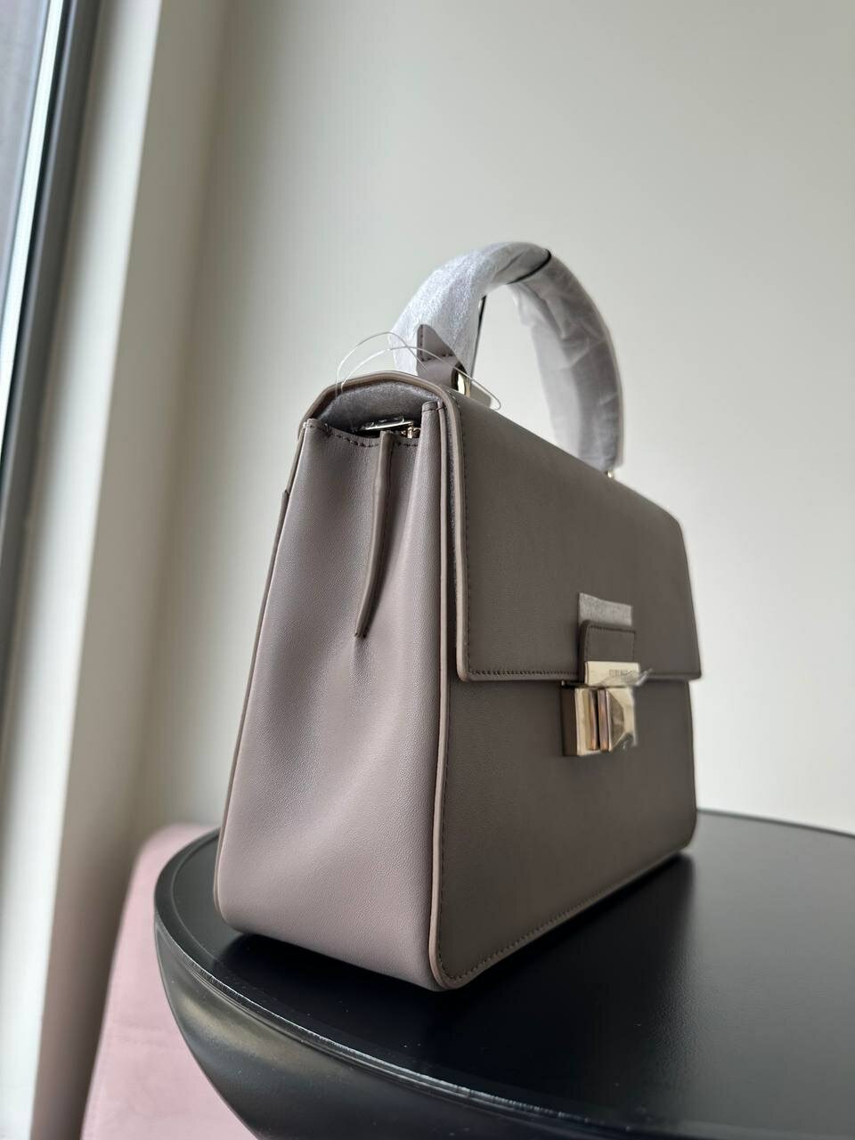 Сумка саквояж FURLA VENERE, фактура гладкая, коричневый — фото 1