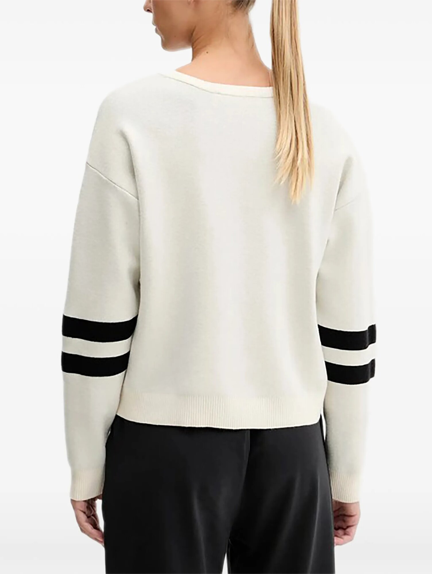 Топ DKNY Stripes logo knitted top, размер 46 — фото 1